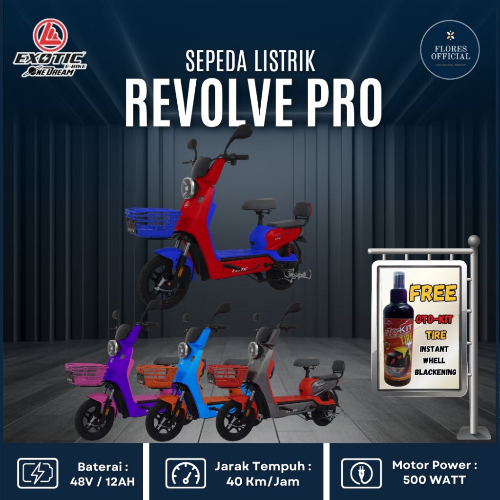 Jual SEPEDA LISTRIK EXOTIC REVOLVE PRO Garansi Resmi | Shopee Indonesia