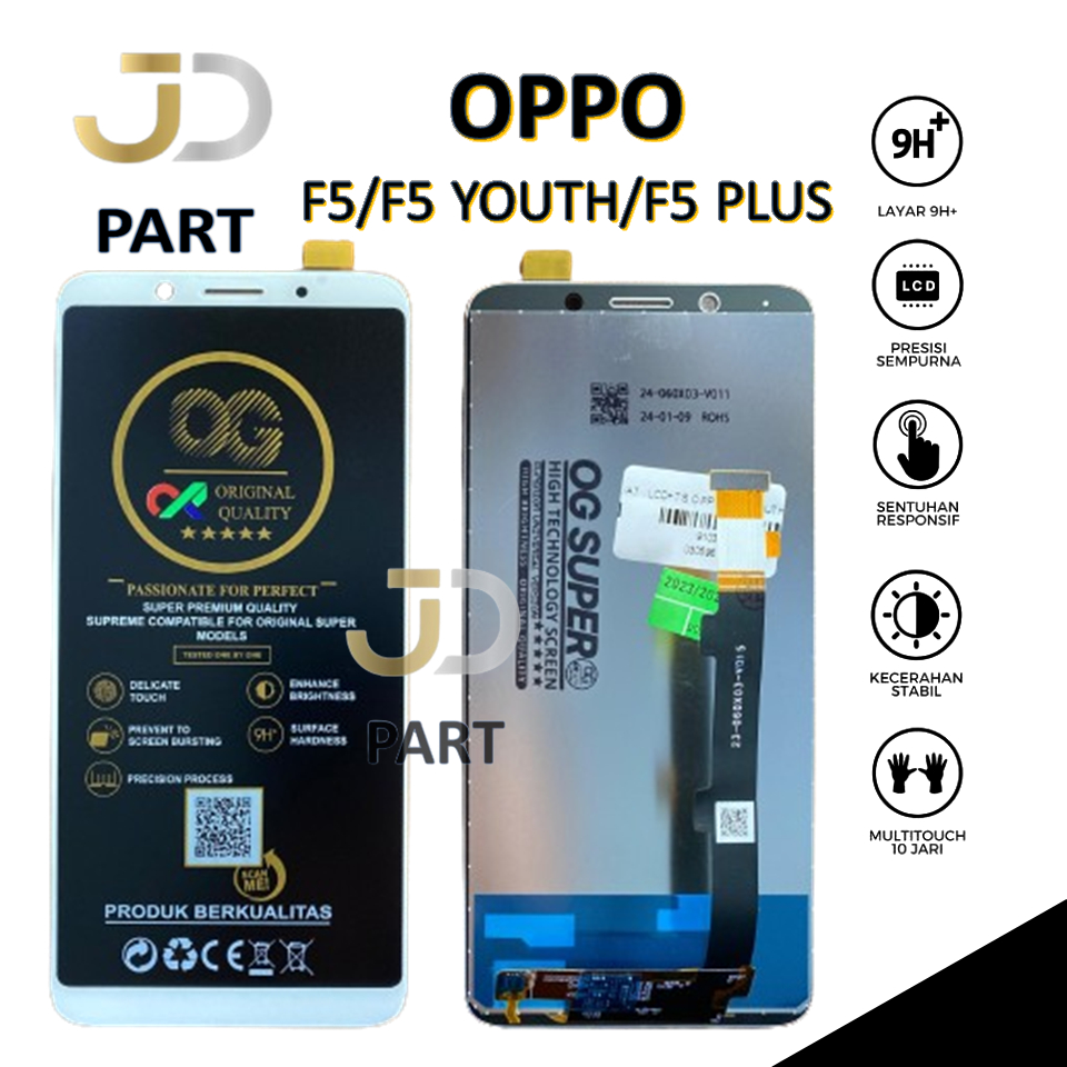 Jual LCD OPPO F5 / F5 YOUTH / F5 PLUS TOUCHSCREEN FULLSET ORIGINAL ...