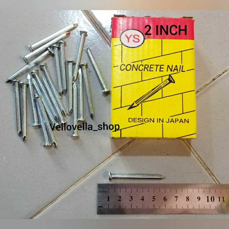 Jual 2 inci (5cm) Paku beton putih Paku tembok putih Paku YS Fave Hamster 2" Berat -/+250gr ...