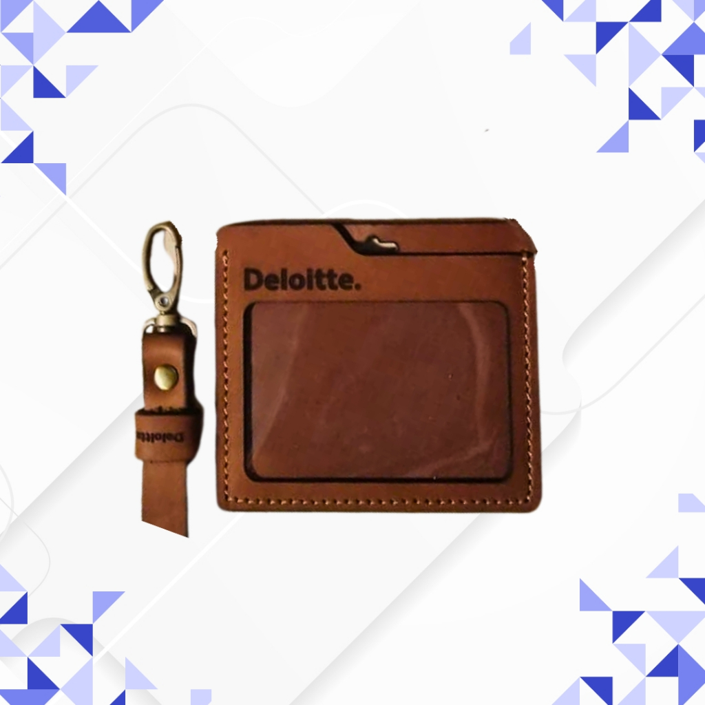 Jual ID card holder Name tag kulit sapi asli name tag lanyard tali id ...