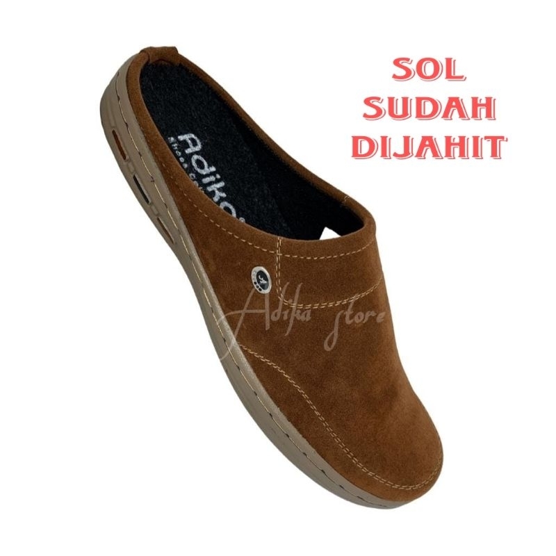 Jual Sepatu Selop Kulit Suede Pria Terbaru | Shopee Indonesia