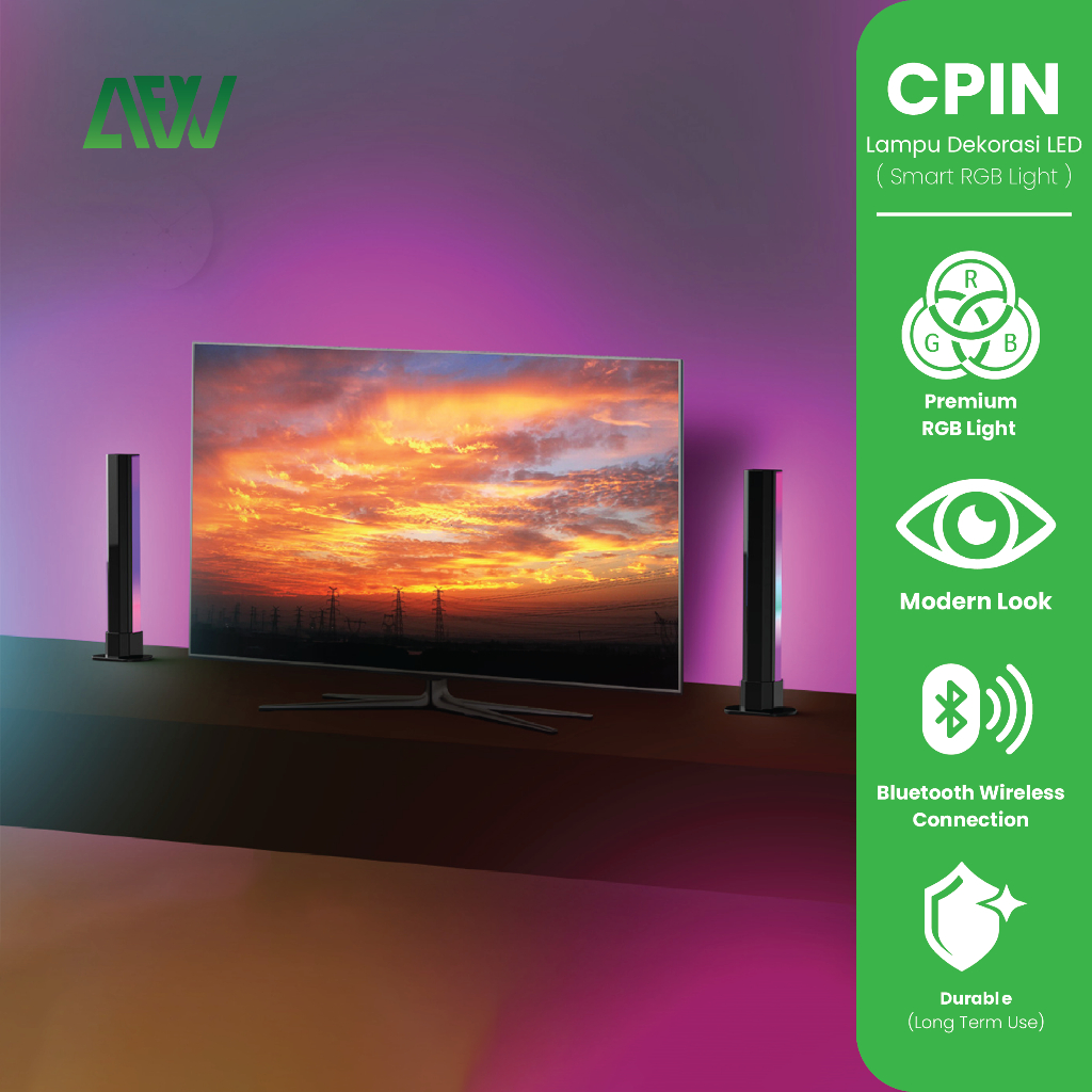 Jual AFW Lampu LED RGB / Smart Lamp Wireless / Ambient Light CPIN ...