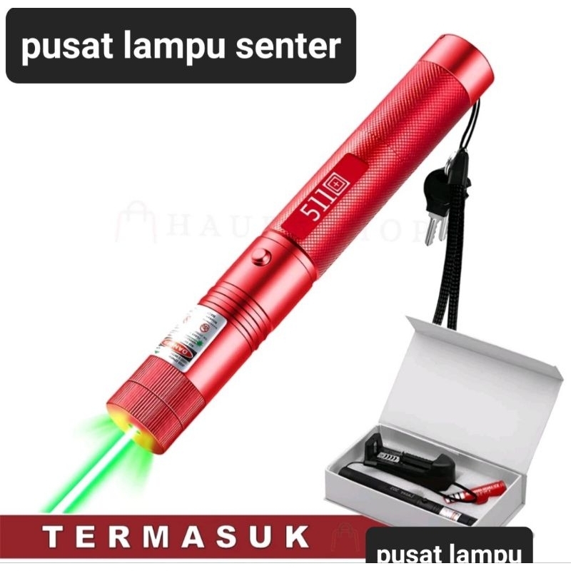 Jual Laser pointer 511 303(original) GREEN LASER+Charger paket lengkap ...