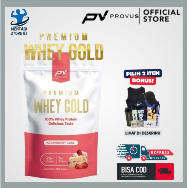 Jual Provus pwg Premium whey gold protein whey concentrate 900gr pwg ...