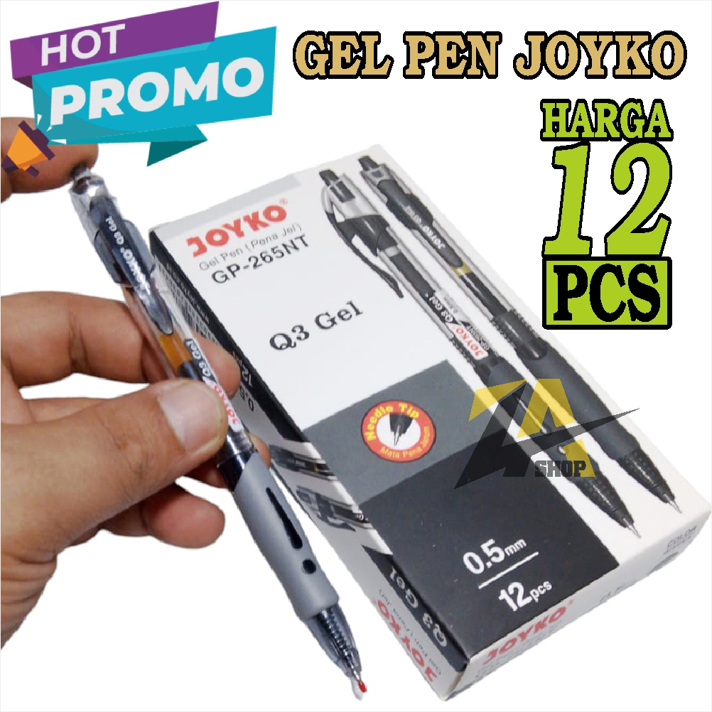 Jual PULPEN BOLPOIN GEL PEN JOYKO PENA JEL 0.5mm GP 265NT Harga 1 Pack isi 12 pcs | Shopee Indonesia