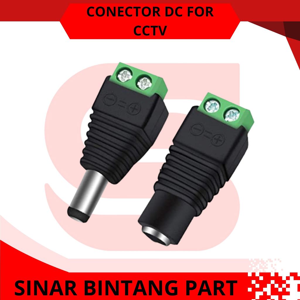 Jual Jack DC Male / Female, Konektor CCTV male and female -SB99 ...