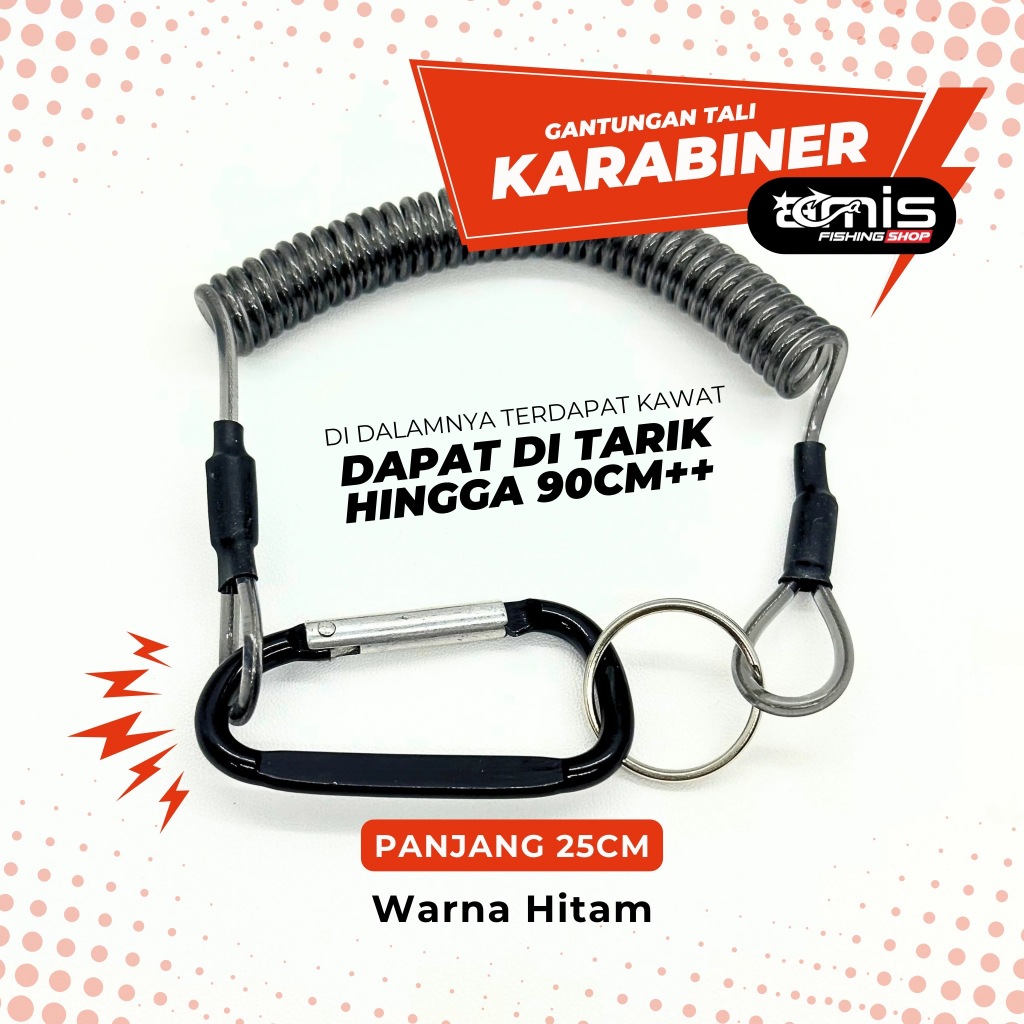 Jual Tali Per Spiral Karabiner Gantungan Kunci Carabiner Aksesoris Alat ...