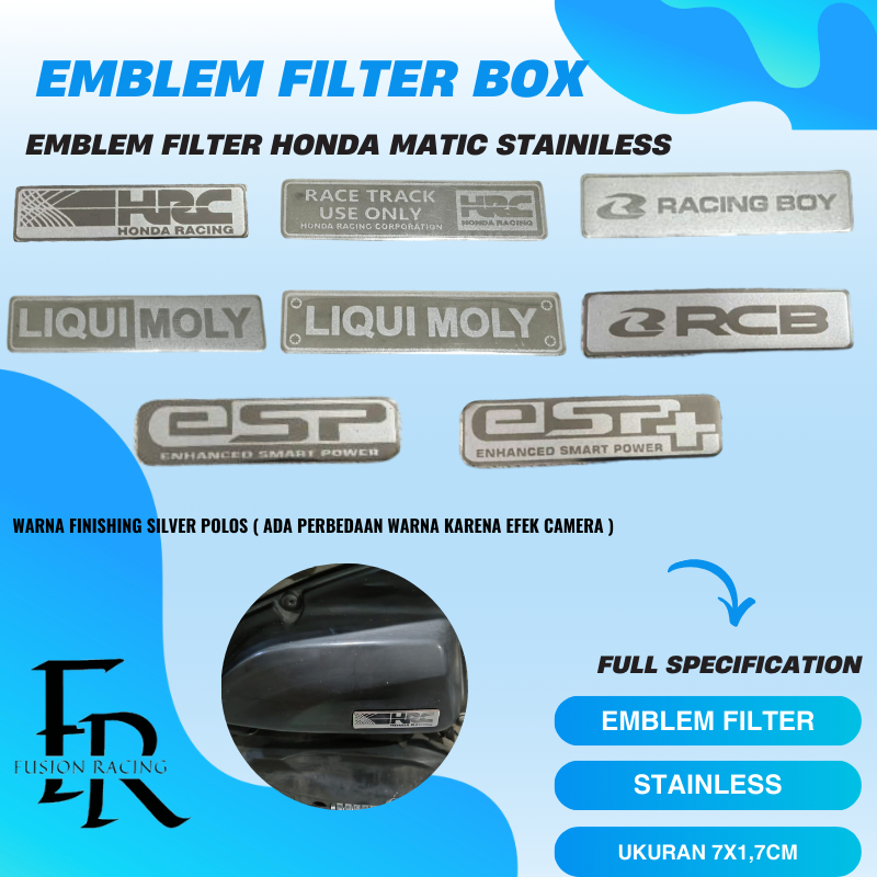Jual EMBLEM FILTER HONDA MATIC BEAT VARIO SCOOPY PCX STAINLESS | Shopee Indonesia