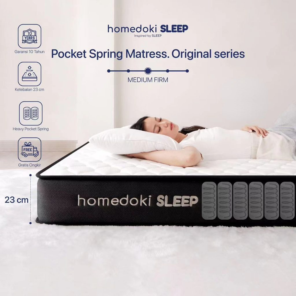 Jual Homedoki Upgrade Original Series / Pocket spring / Matras Kasur ...
