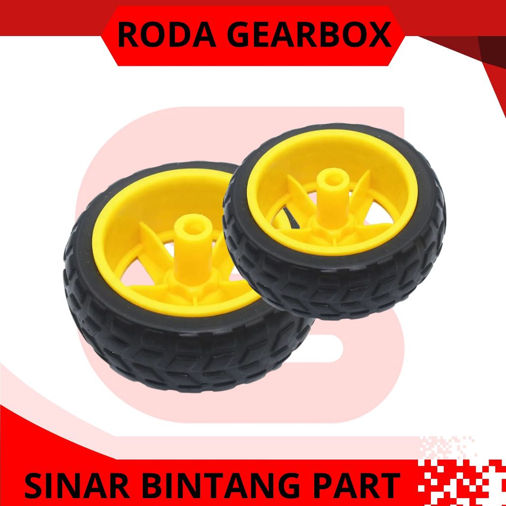 Jual RODA untuk motor DC gearbox / BAN / WHEEL / TIRE SMART CAR ARDUINO ...