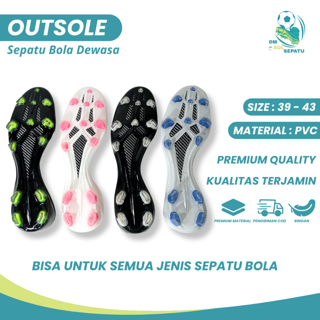 Jual OUTSOL SEPATU BOLA | Bawahan Telapak Sepatu Bola Motif KARBON ...