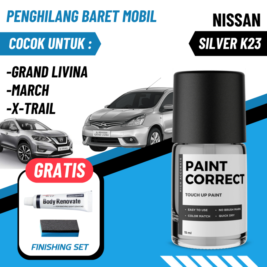 Jual CAT OLES PENGHILANG BARET MOBIL NISSAN SILVER K23 GRAND LIVINA X-TRAIL MARCH | Shopee Indonesia