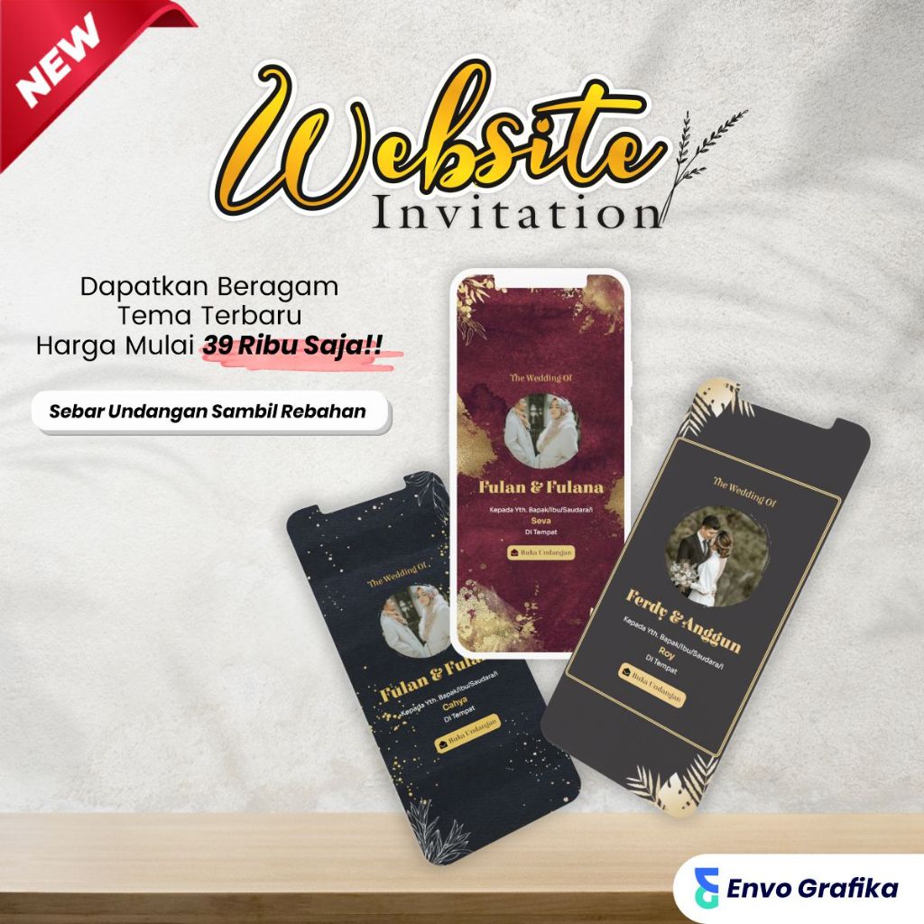 Jual UNDANGAN WEBSITE PERNIKAHAN ONLINE | UNDANGAN WEB TEMA PREMIUM ...