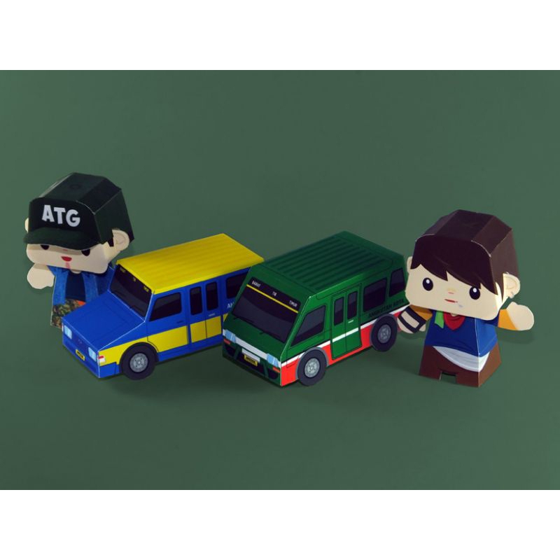 Jual Lembaran pola papercraft DIY karakter unik ANGKOT THE GAME (2SC ...