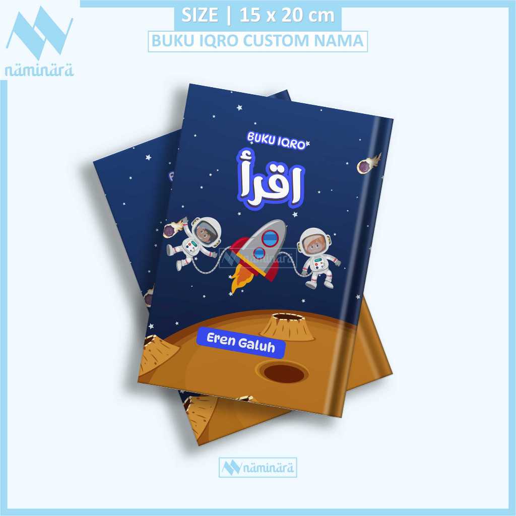 Jual IQRO custom bisa pakai nama lengkap jilid 1-6 Hardcover Kado untuk ...