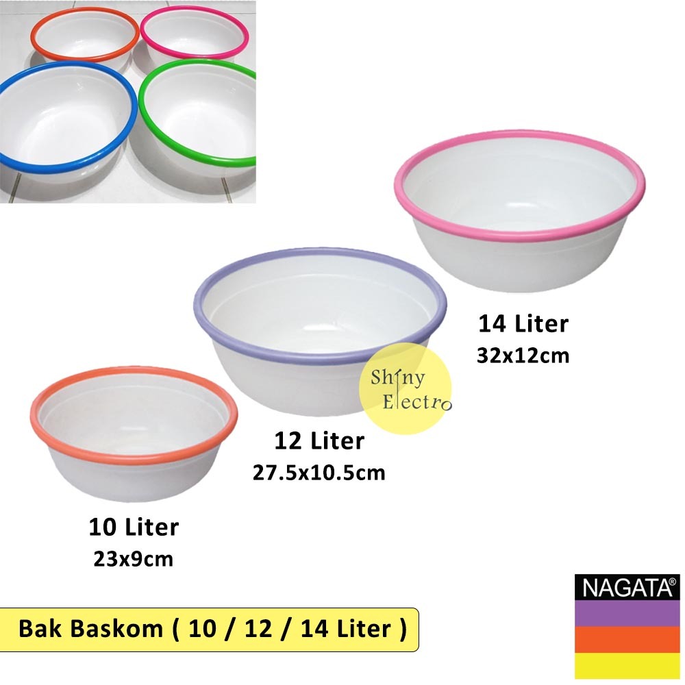Jual Bak Baskom Plastik 10 L / 12 Ltr / 14 Liter -- Bak Bulat Cuci ...