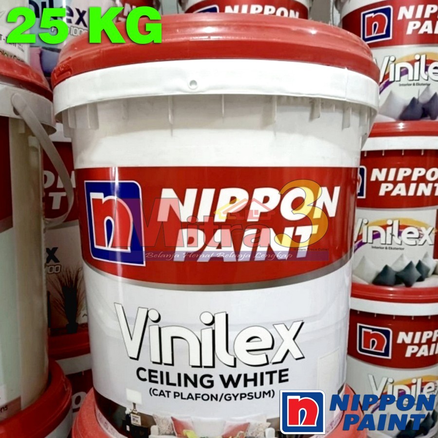 Jual Cat Plafon Gypsum VINILEX CEILING 25 KG White Putih 25KG Nippon ...