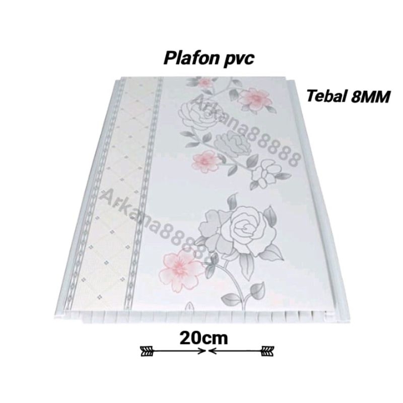 Jual plafon PVC lebar 20cm tebal 8mm | Shopee Indonesia
