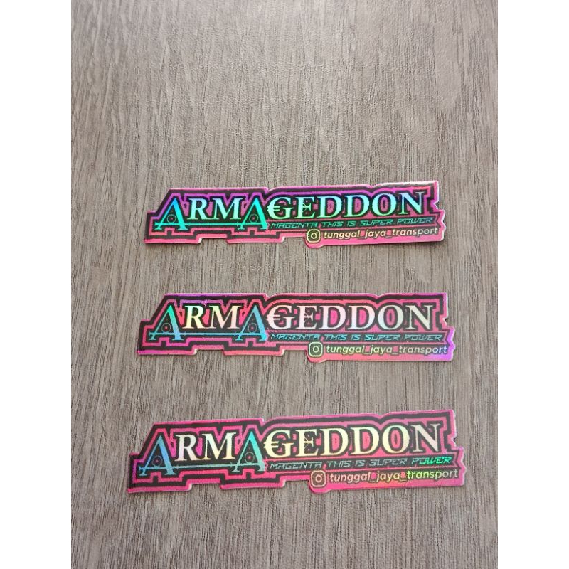 Jual stiker kenangan stiker bus Armageddon dan deep purple. tunggal ...