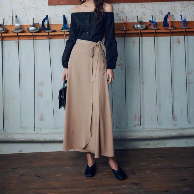 Jual Rok Flare Wanita - Rok Lilit polos | Shopee Indonesia