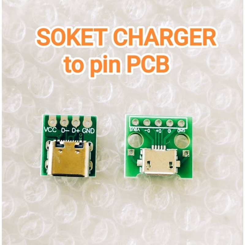 Jual Soket Charger to pin PCB PCB USB Type C to DIP PBC Type C to dip 4pin Micro Usb | Type C ...