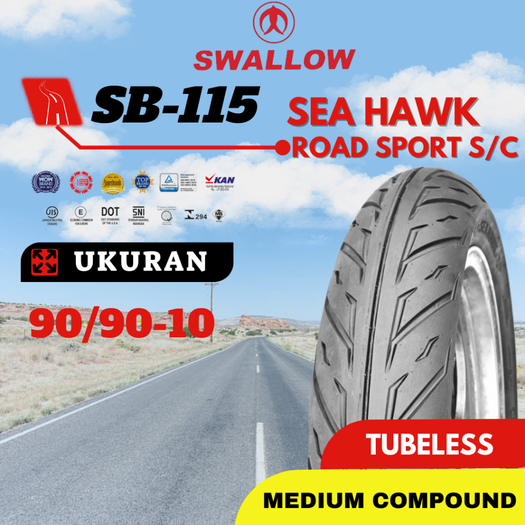 Jual Ban Motor Swallow SC 115 90/90-10 Tubeless Medium Compound ...