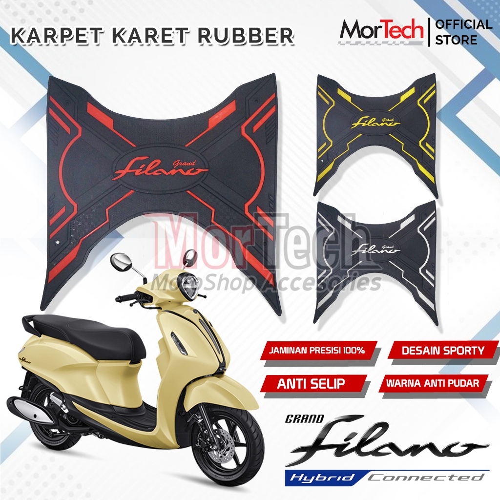 Jual Karpet Karet Yamaha Grand Filano 2023 Bordes Pijakan Alas Kaki Dek Variasi Step Floor ...