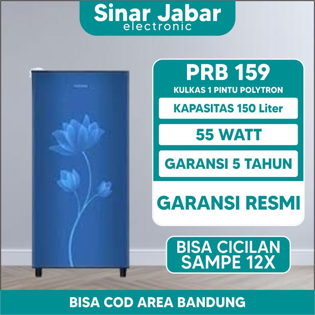 Jual Kulkas 1 Pintu Polytron PRB 159 B/R Semi defrost Low Watt 150 ...