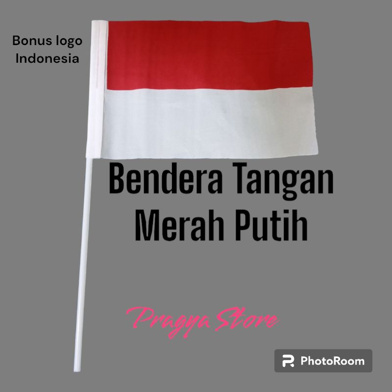 Jual Bendera Tangan Merah Putih ( Bonus Logo Indonesia ) | Shopee Indonesia