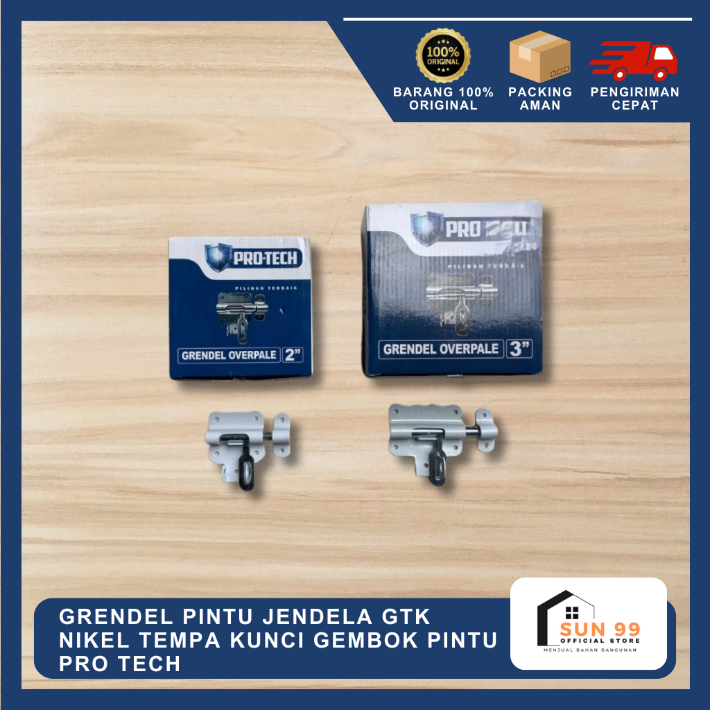 Jual Grendel Pintu Jendela GTK Nikel Tempa Kunci Gembok Pintu PRO TECH | Shopee Indonesia