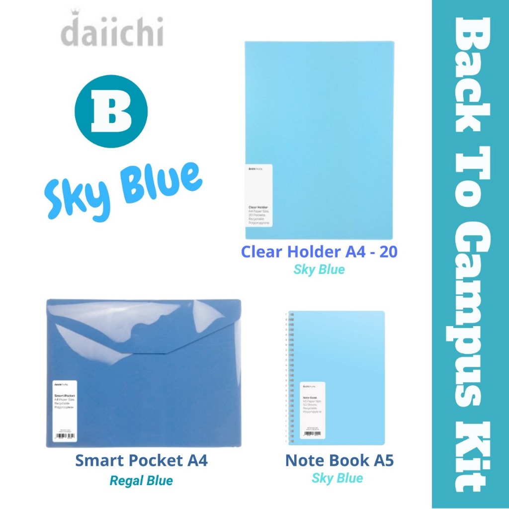 Jual Daiichi - CLEAR HOLDER A4 20 + NOTE BOOK A5 + SMART POCKET A4 ...