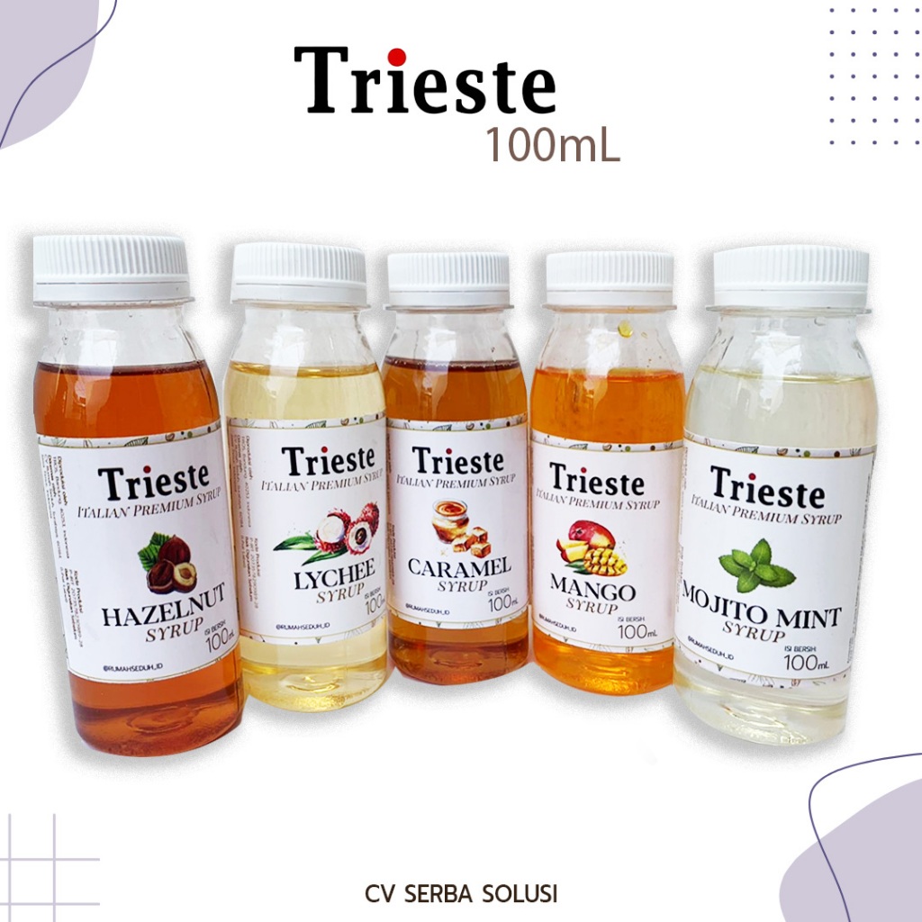 Jual Sirup Trieste All Variants 650ml - Caramel Vanilla Hazelnut Lychee ...