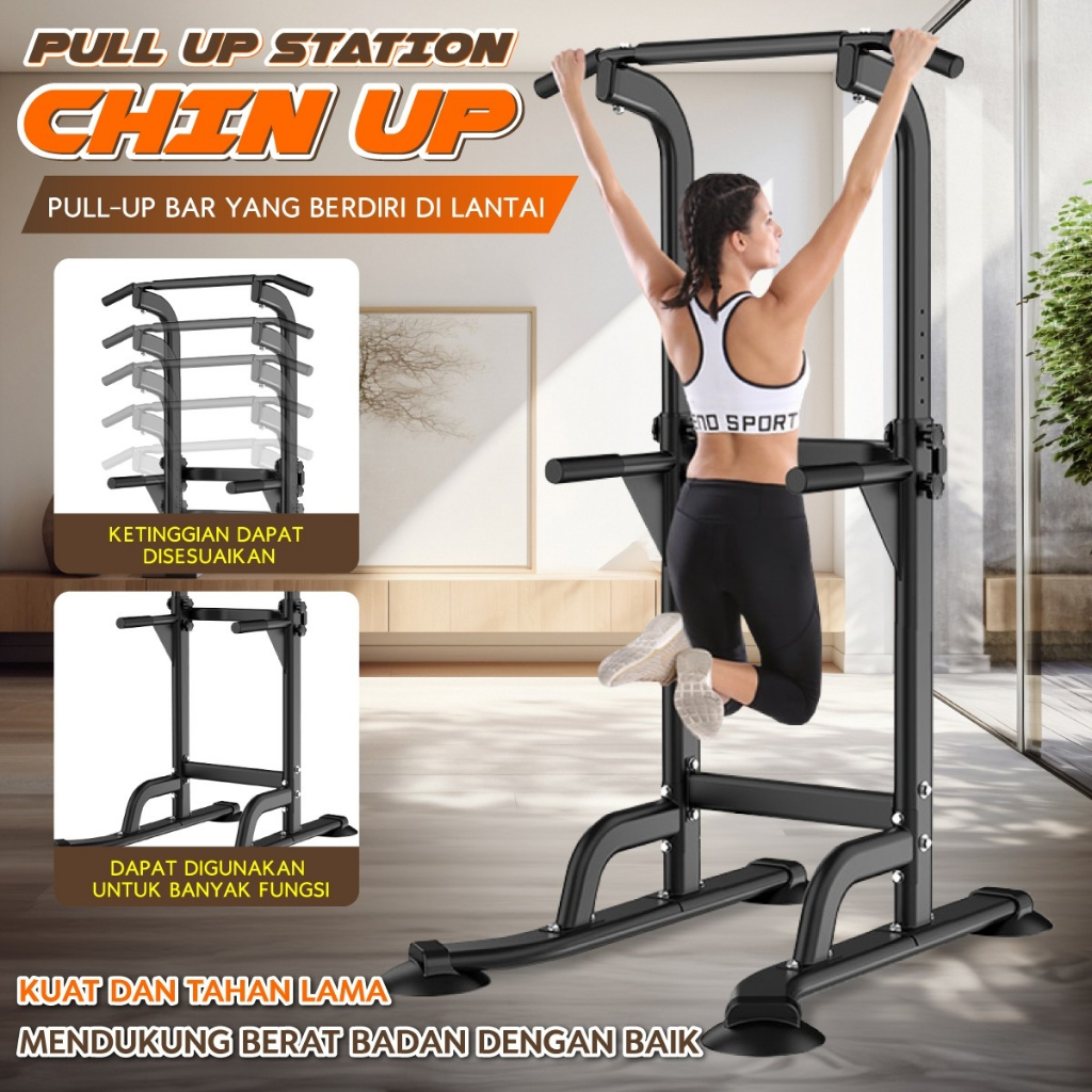 Jual BG SPORT Pull Up Bar Multifungsi Alat Fitness Rumah Dipping Chin ...