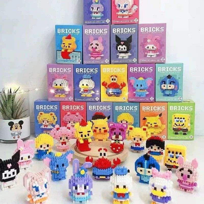 Jual BRICKS Mainan Balok BLOK Cartoon Nano Block Puzzle DIY 3D Kartun ...