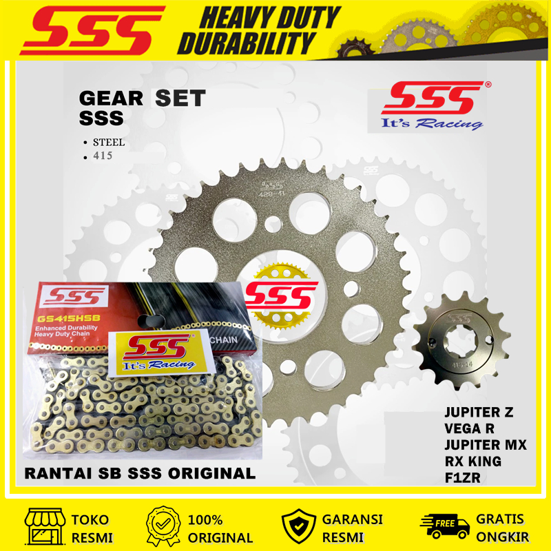 Jual Gear Set SSS F1ZR / Force 1 / Rx King / Jupiter Z / Vega R 415 ...