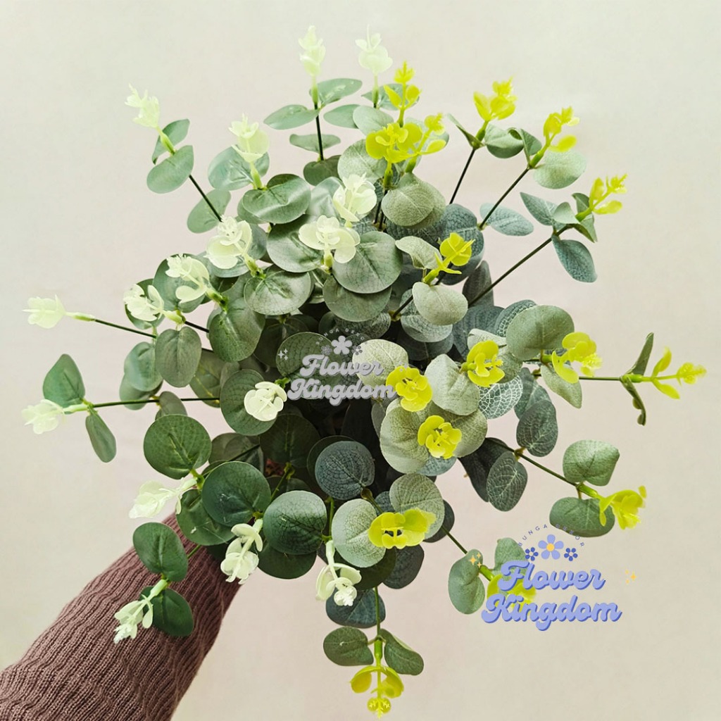Jual Artificial Eucalyptus K16 Jumbo Daun Dollar Premium Bunga Daun ...