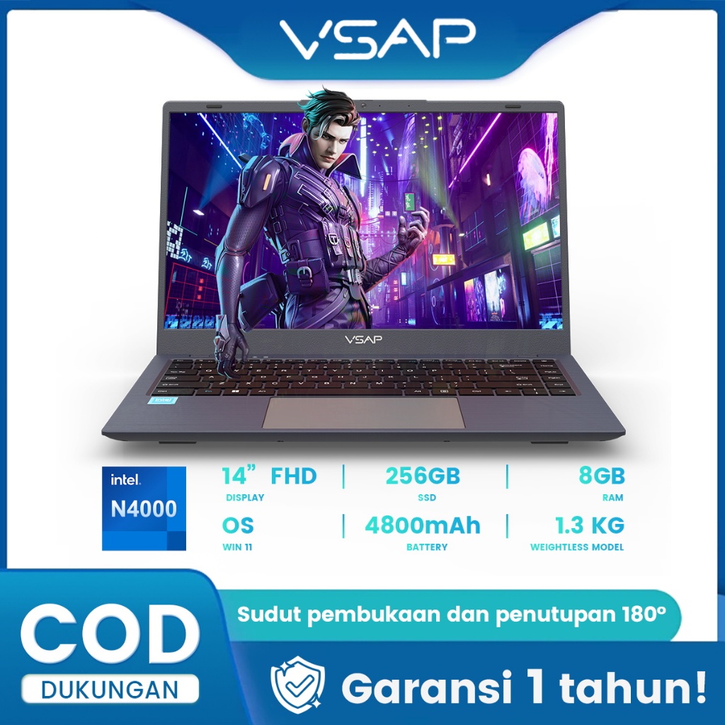Jual Weyon-vsap Laptop Intel N4100/N3350/I7-9750H 8GB RAM+256GB/512GB SSD Windows 11 OHS 14 Inch ...