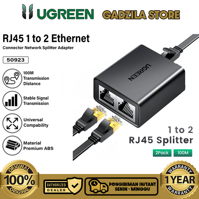 Jual UGREEN Adapter Splitter RJ45 LAN 1 to 2 Ethernet Network 1000M ...