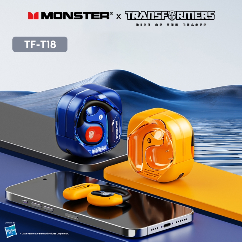 Jual Monster x Transformers TF-T18 Open Ear Headset Bluetooth V5.4 HD ...