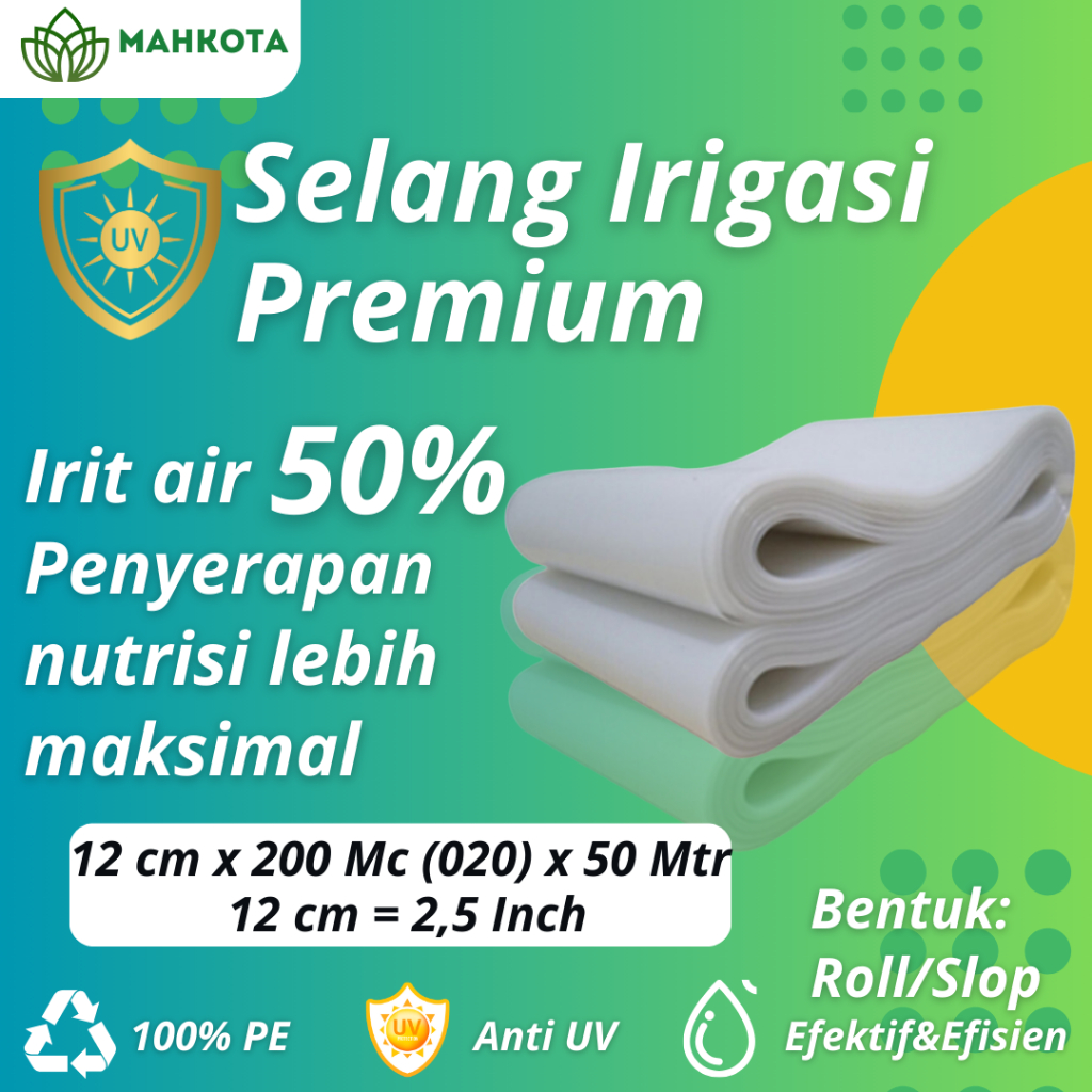 Jual Selang Drip Selang Irigasi Putih 2.5 Inch Panjang 50 Meter Tebal ...