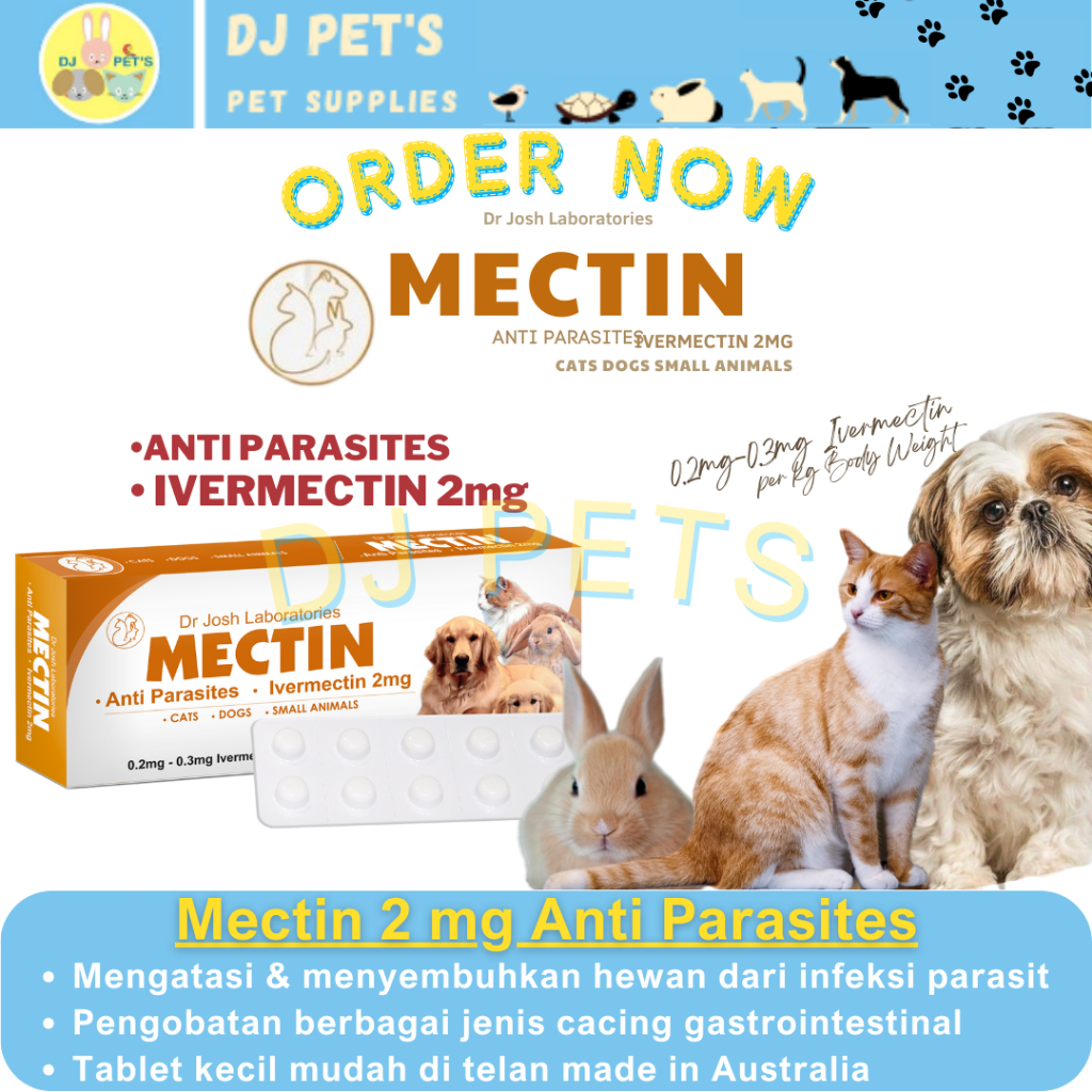 Jual Mectin Anti Parasites Ivermectin 2mg Obat anti parasit dan cacing ...