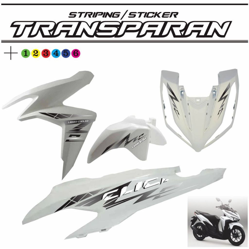 Jual Striping Transparan Vario Led new gen 1 VIRAL CLICK custom two ...