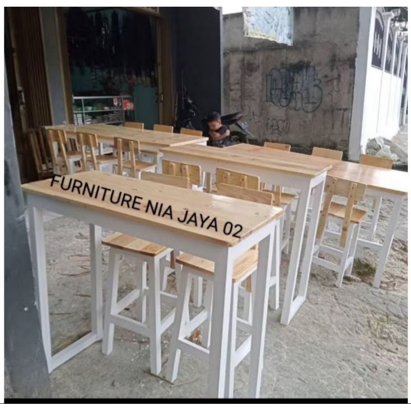 Jual 1 set meja bar cafe Ding ding | Shopee Indonesia