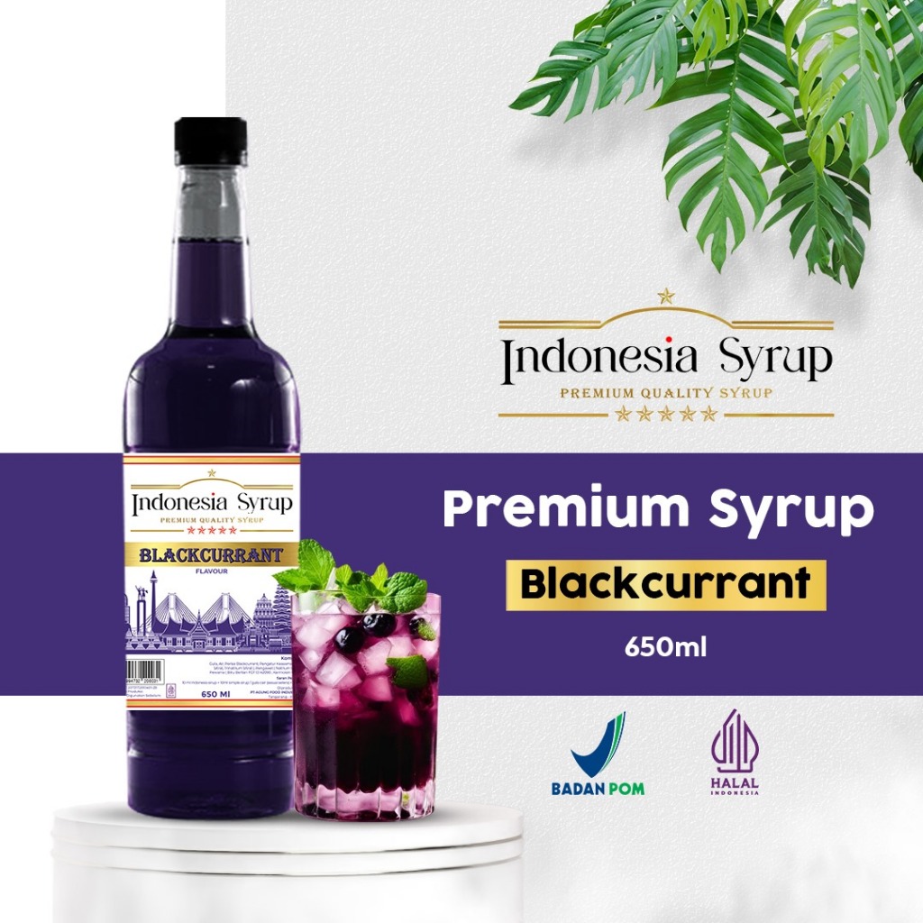 Jual Sirup Premium Rasa Blackcurrant Minuman Sirop Flavoured Syrup ...