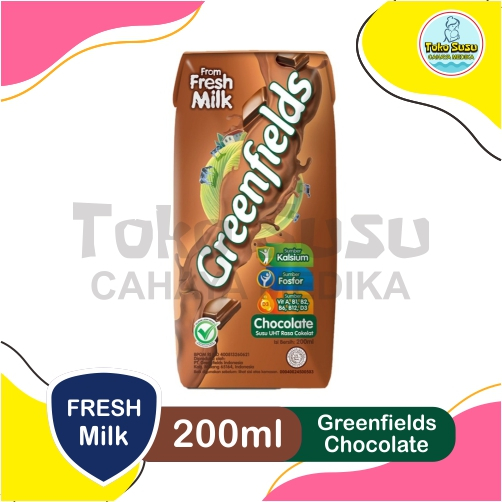 Jual Greenfields Fresh Milk Susu UHT Rasa Coklat 200 ml | Shopee Indonesia