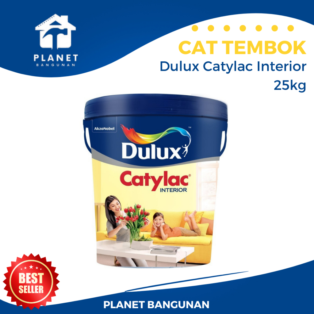 Jual CAT TEMBOK INTERIOR DULUX CATYLAC PUTIH DAN WARNA 25KG | Shopee ...