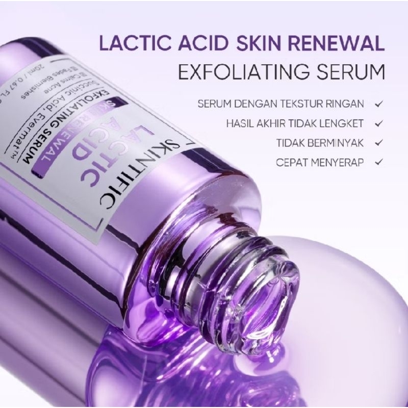 Jual SKINTIFIC LACTID ACID SKIN RENEWAL EXFO SERUM 20ML | Shopee Indonesia