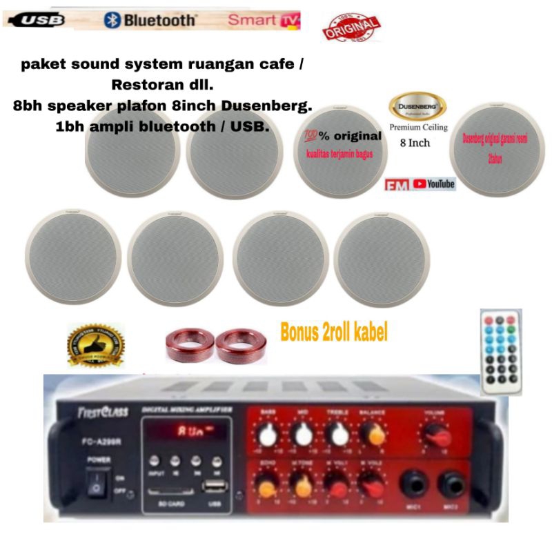 Jual speaker Ceiling plafon 8inch paket sound system ruangan cafe ...