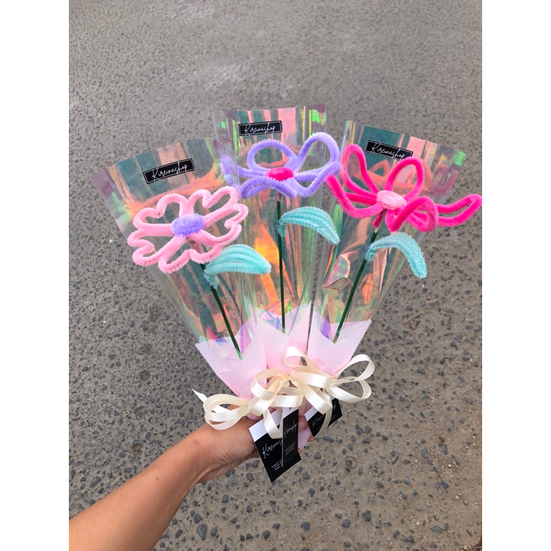 Jual 1 PCS Paket Bouquet Kawat Bulu / Bouquet Bunga / Buket Wisuda ...