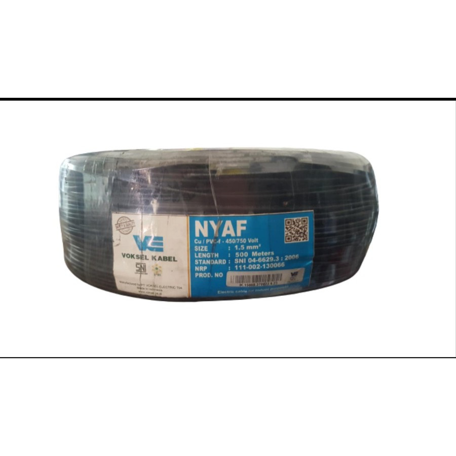 Jual KABEL LISTRIK NYAF 1.5mm ( Hitam ) Panjang 500 Meter MEREK VOKSEL ...